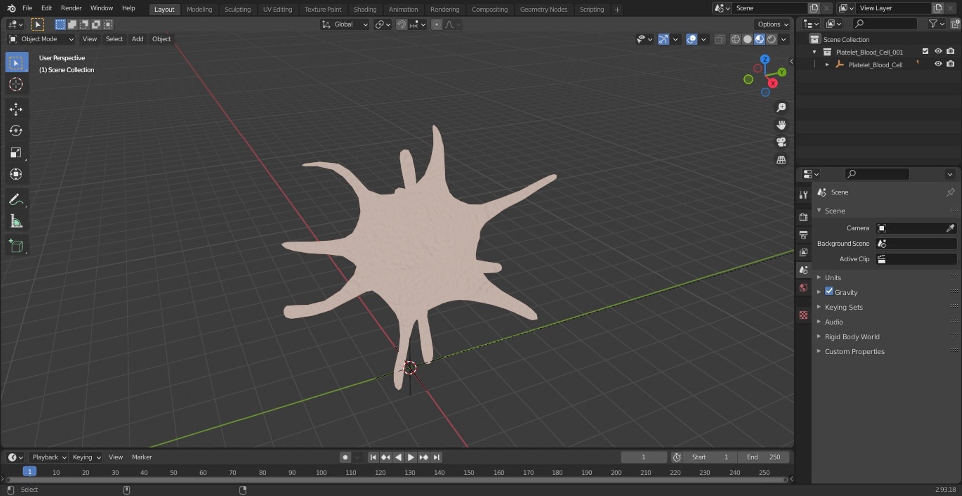 3D Model Platelet Blood Cell - TurboSquid 2128814