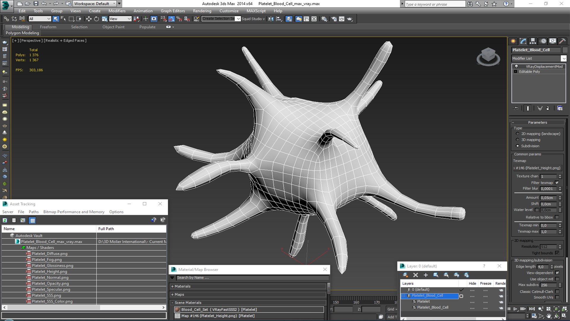 3D Model Platelet Blood Cell - TurboSquid 2128814
