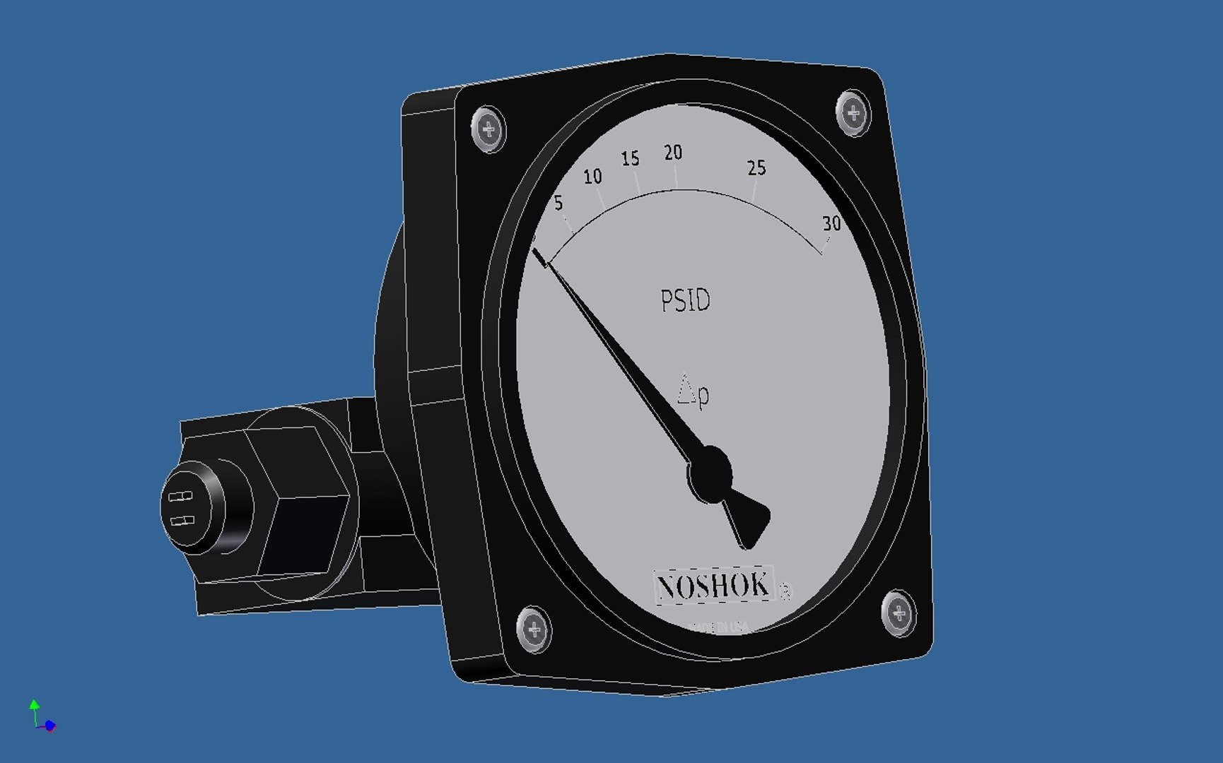 3ds max differential pressure gauge