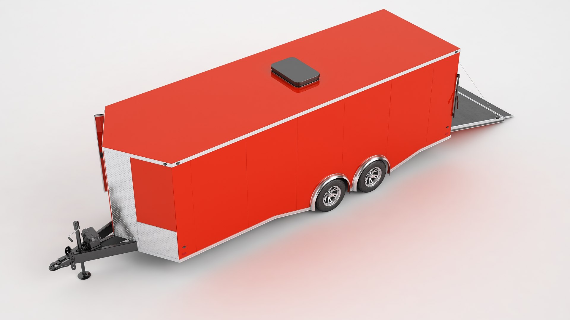 3D Enclosed Car Hauler Trailer 06 Model - TurboSquid 1847642