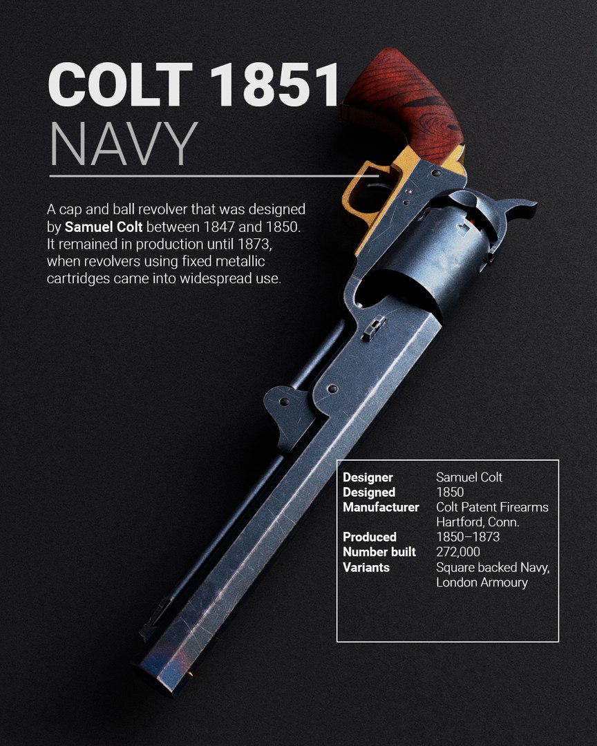 3D Colt Navy 1851 - TurboSquid 1953016