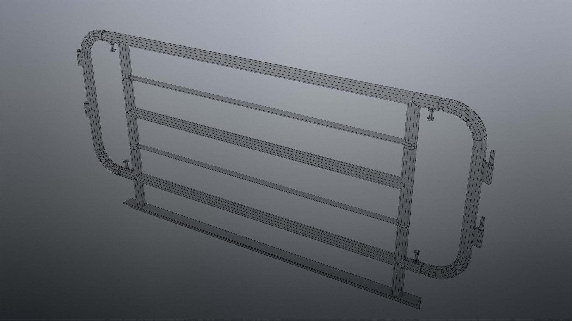 3D Steel Railing Model - TurboSquid 2077664