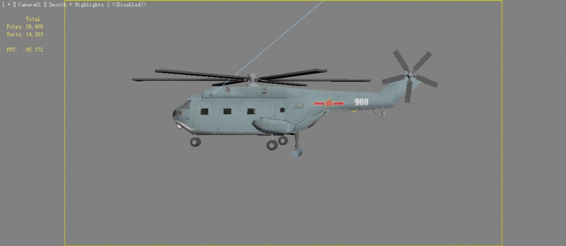Chinese Z18-Y Air Early Warning Helicopter 3D - TurboSquid 2195225