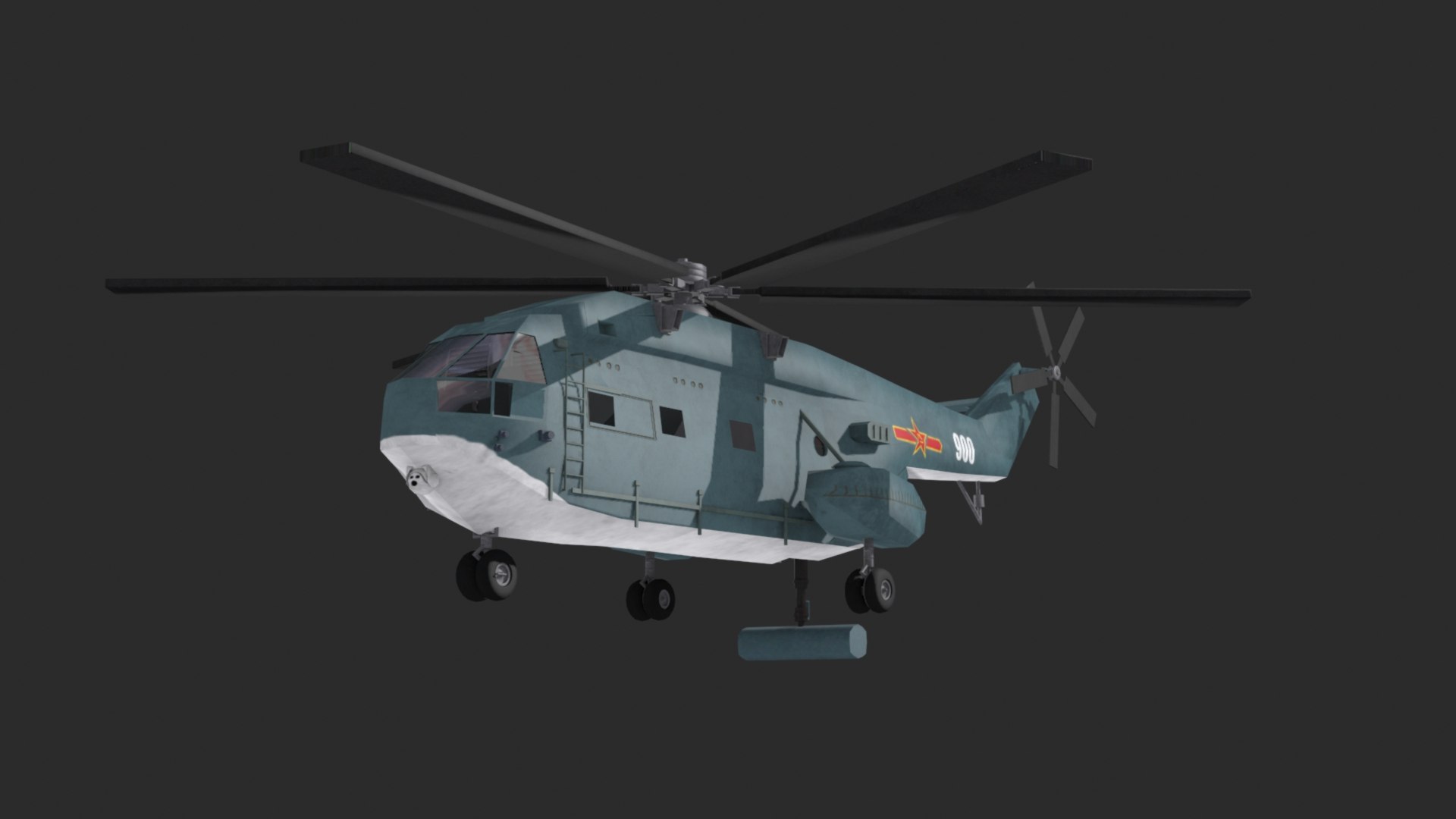 Chinese Z18-Y Air Early Warning Helicopter 3D - TurboSquid 2195225