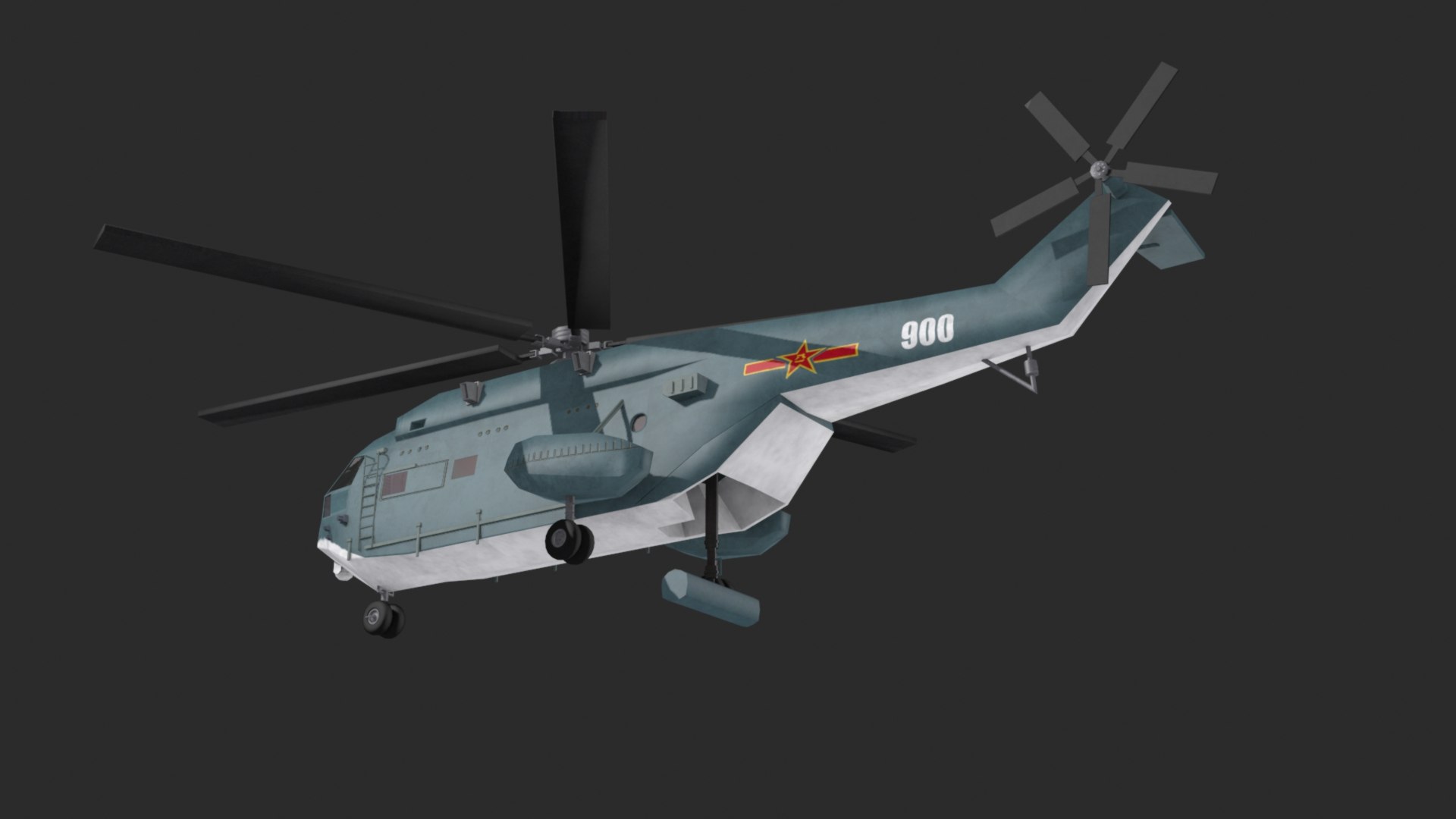 Chinese Z18-Y Air Early Warning Helicopter 3D - TurboSquid 2195225