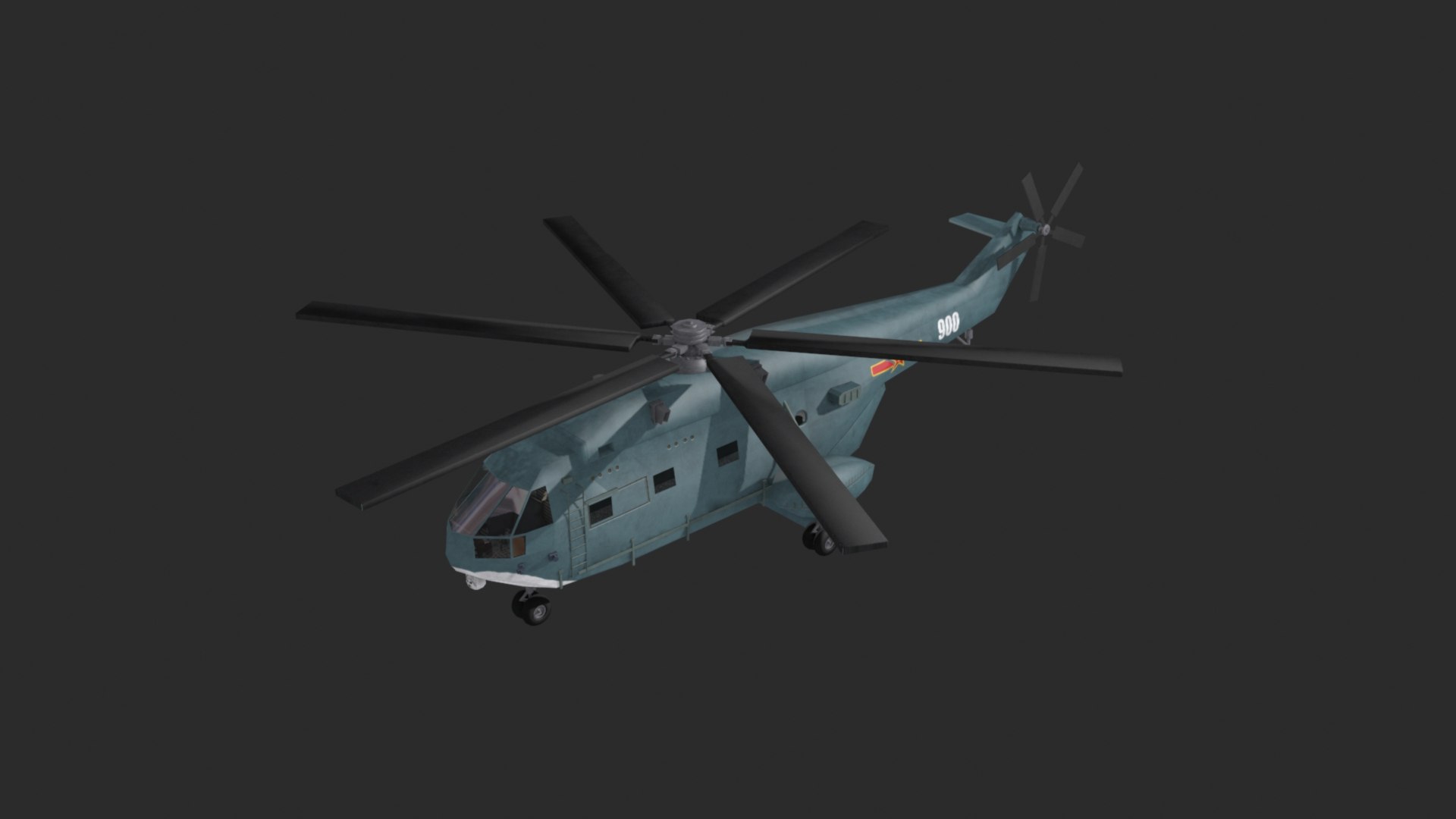 Chinese Z18-Y Air Early Warning Helicopter 3D - TurboSquid 2195225
