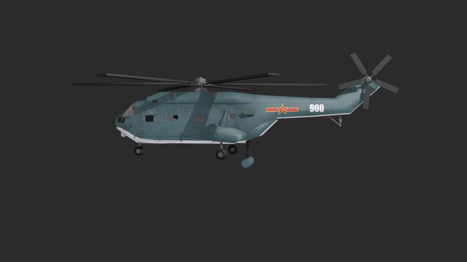 Chinese Z18-Y Air Early Warning Helicopter 3D - TurboSquid 2195225