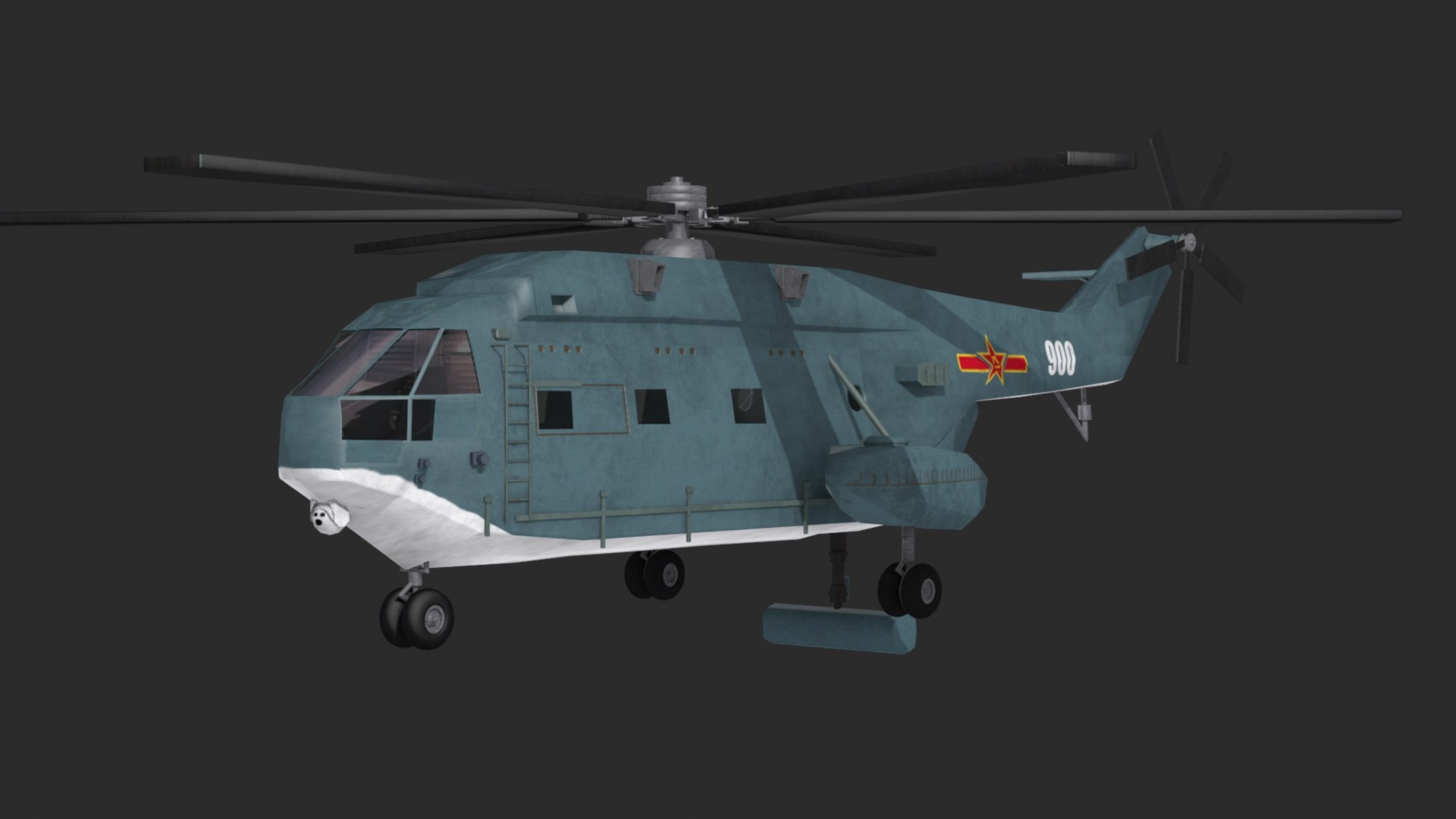 Chinese Z18-Y Air Early Warning Helicopter 3D - TurboSquid 2195225