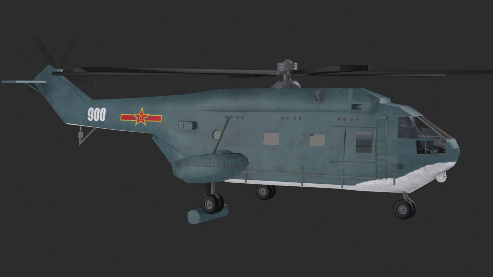 Chinese Z18-Y Air Early Warning Helicopter 3D - TurboSquid 2195225