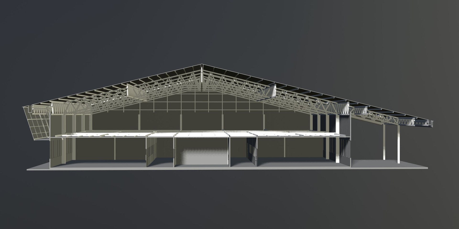 Warehouse In Section Cut 3D - TurboSquid 2068609