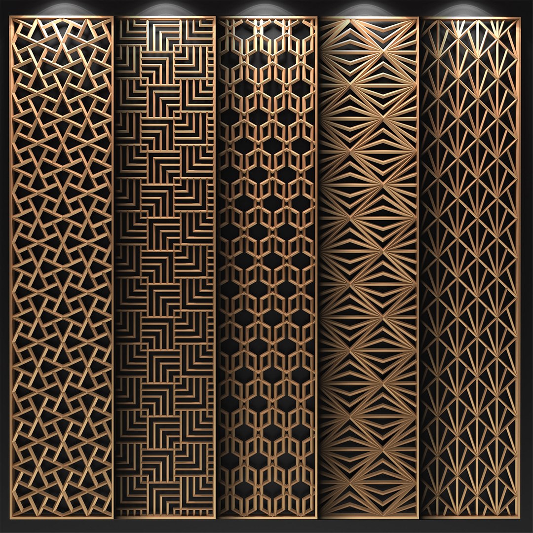 3D Decorative Partitions Patterns - TurboSquid 1352004