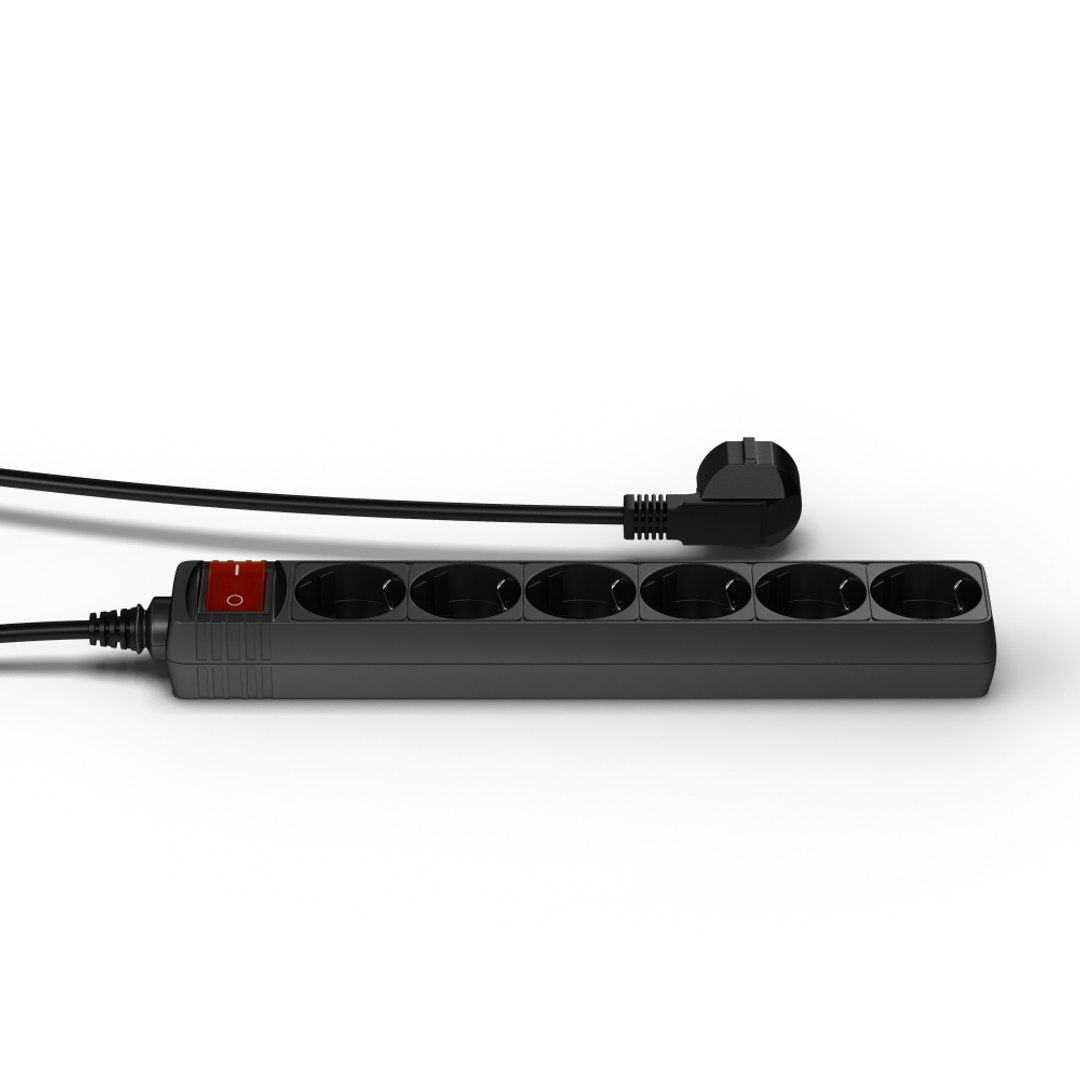 3d European Power Strip Plug Model