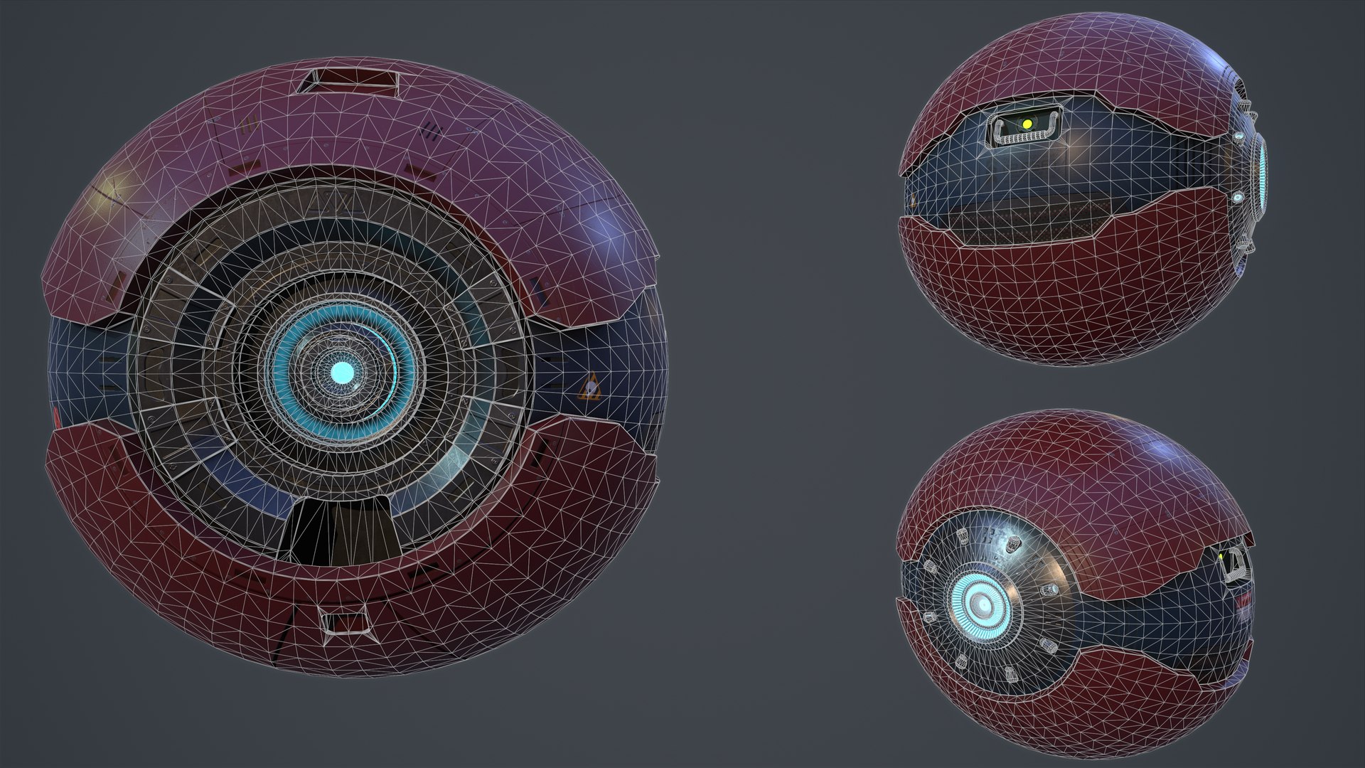 Sphere Hunter Drone Sci-Fi 3D Model - TurboSquid 1955107