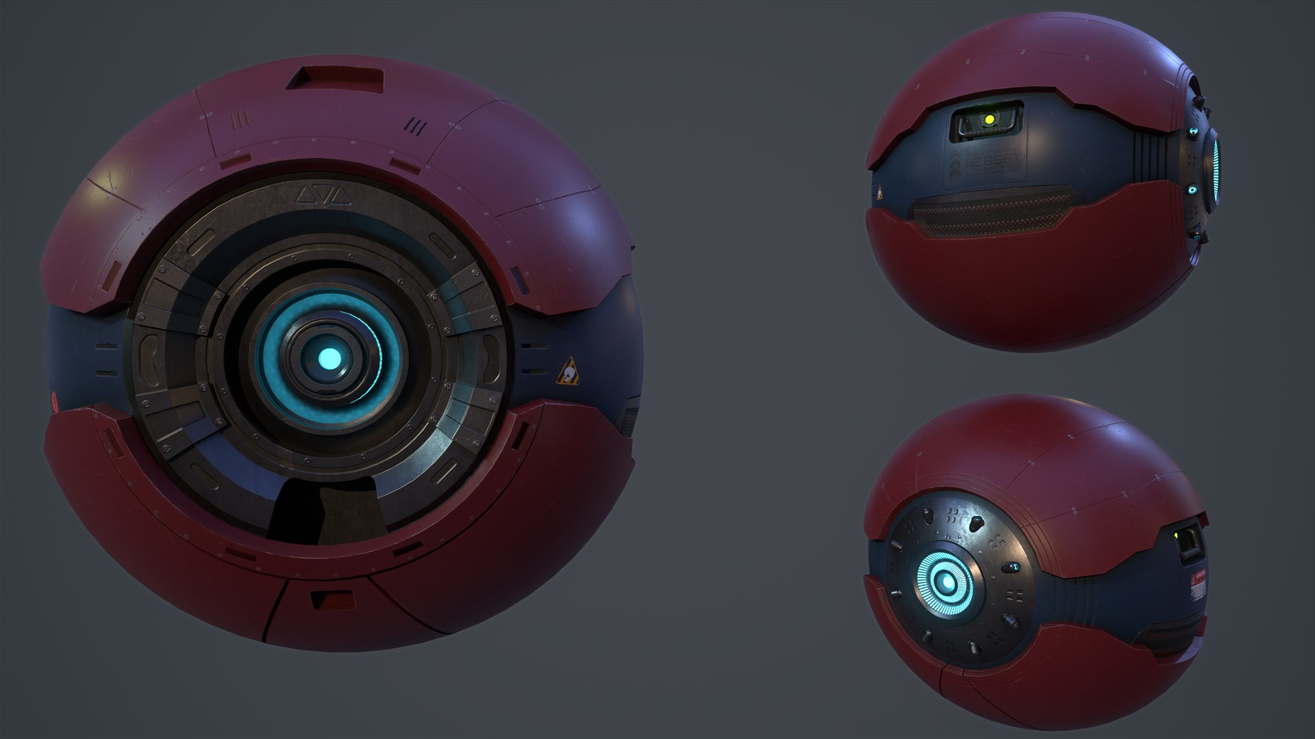 Sphere Hunter Drone Sci-Fi 3D Model - TurboSquid 1955107