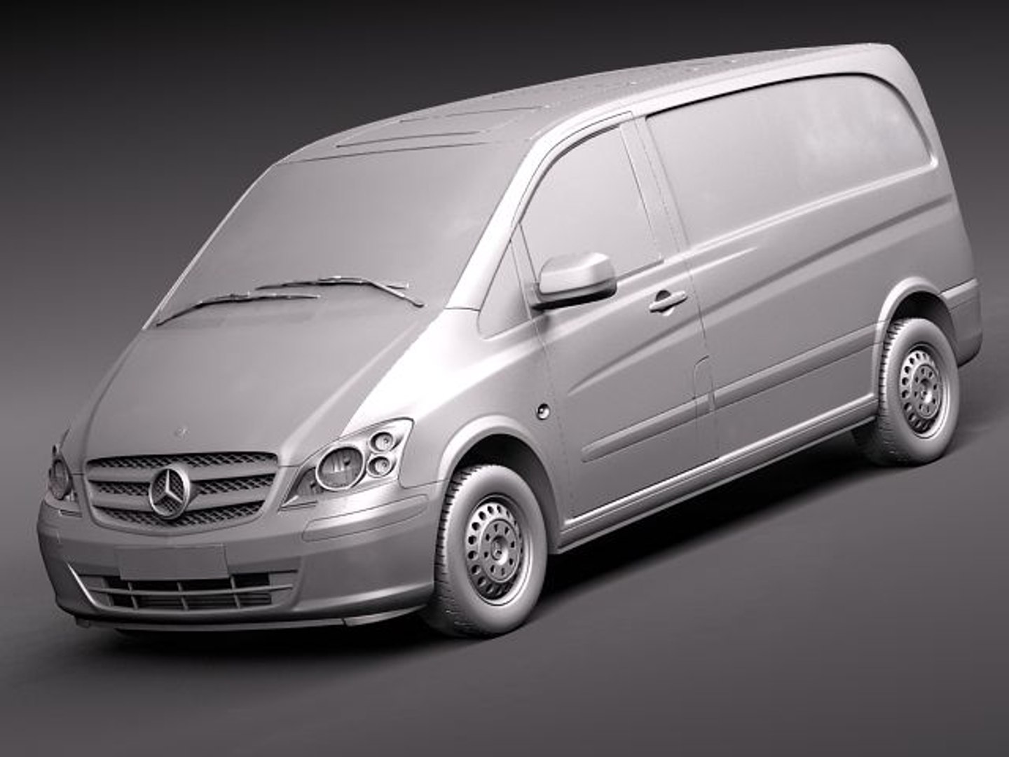mercedes vito van 2010 3d model