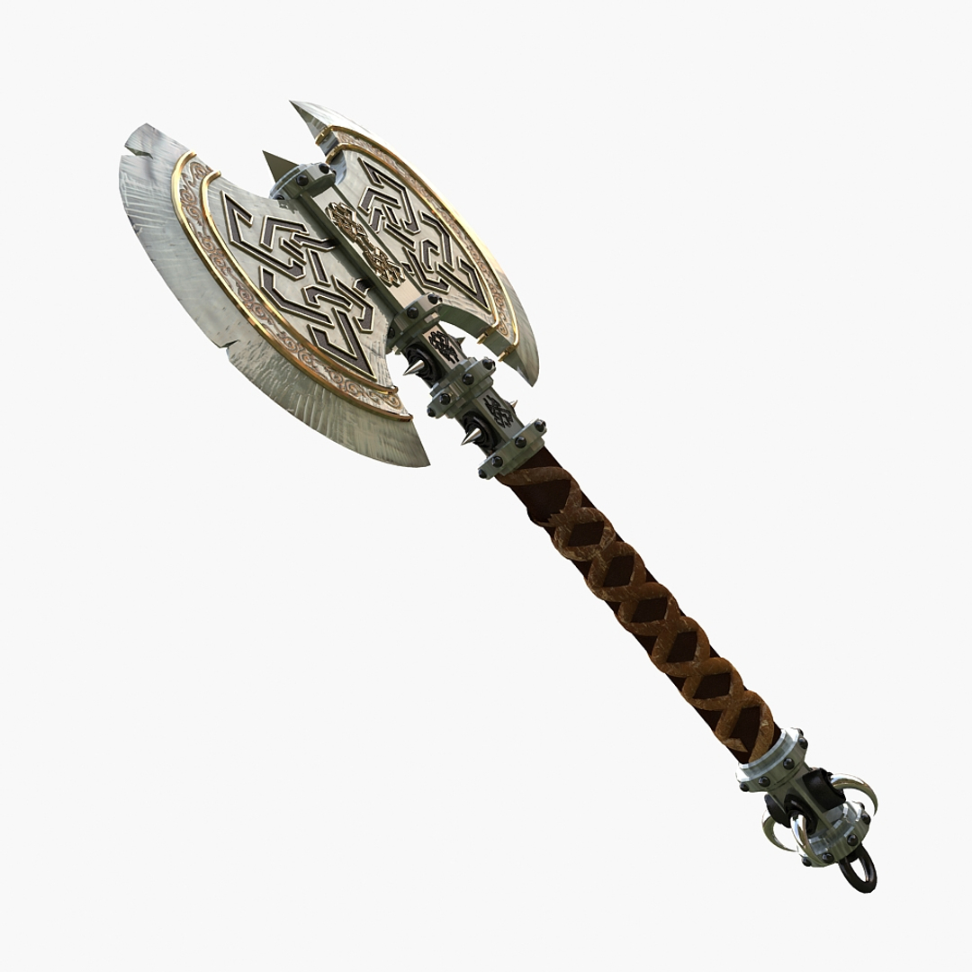 3d model weapons axe staff