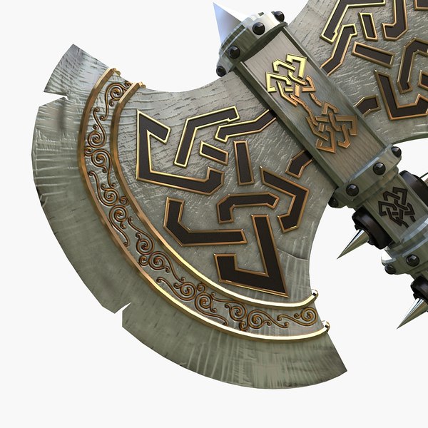 3d model weapons axe staff