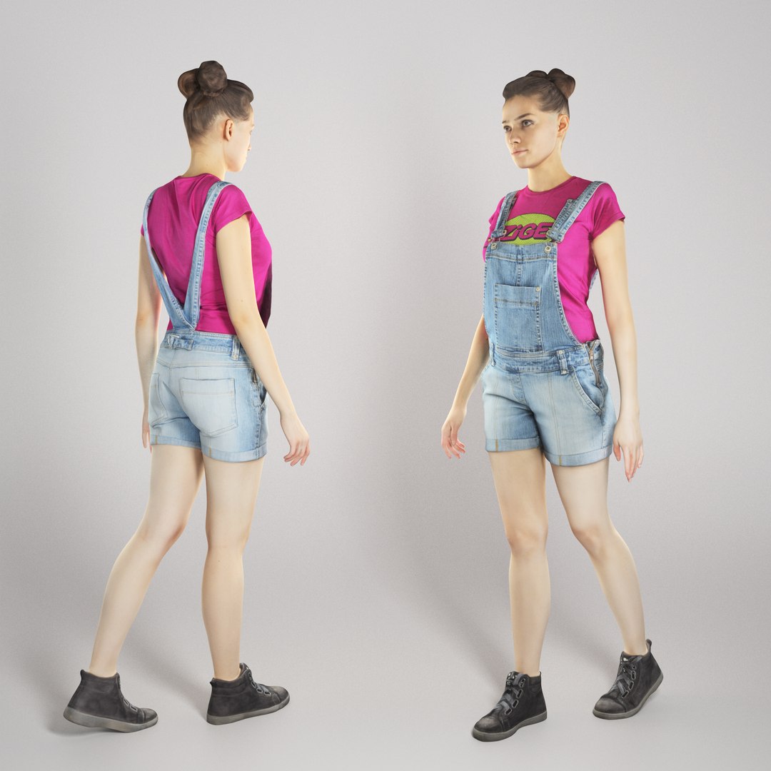 3D Model Photogrammetry Young Woman Character Body - TurboSquid 1563136