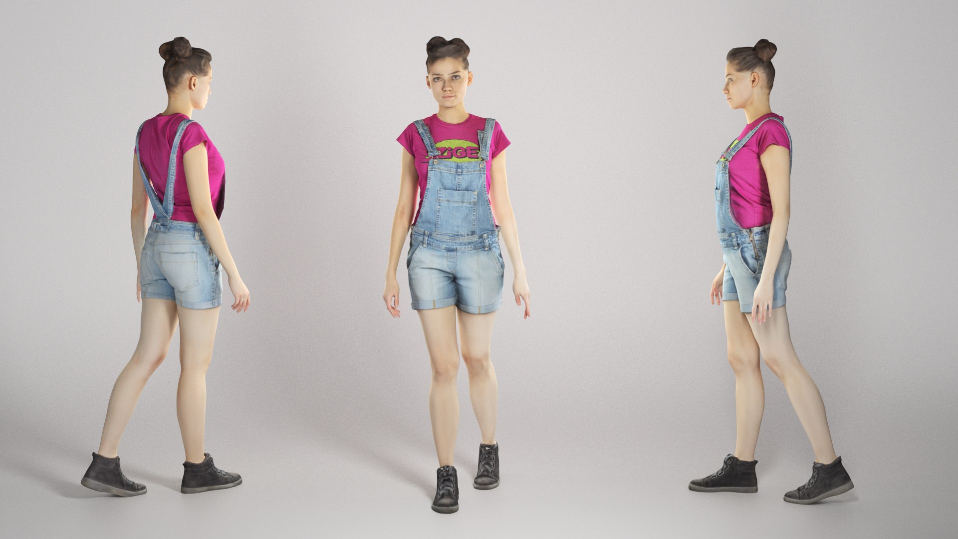 3D Model Photogrammetry Young Woman Character Body - TurboSquid 1563136