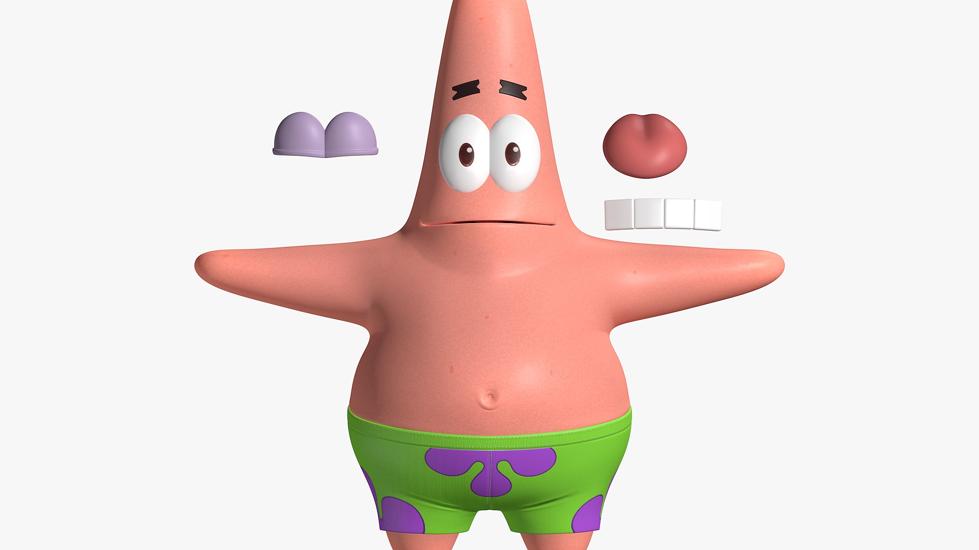Patrick Star Movie Character Cinematic 8K 3D Model - TurboSquid 2025270