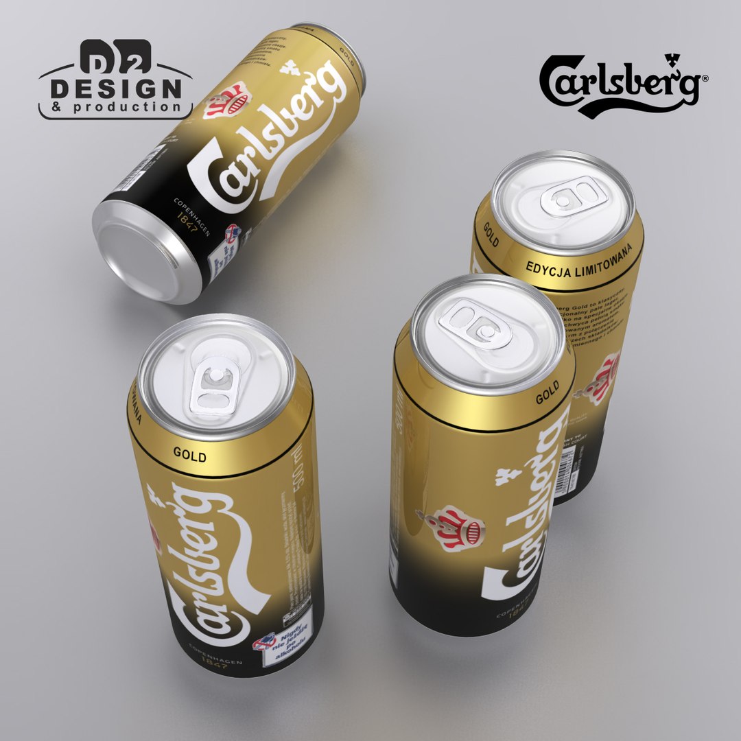 Beer Carlsberg Gold 3d Max
