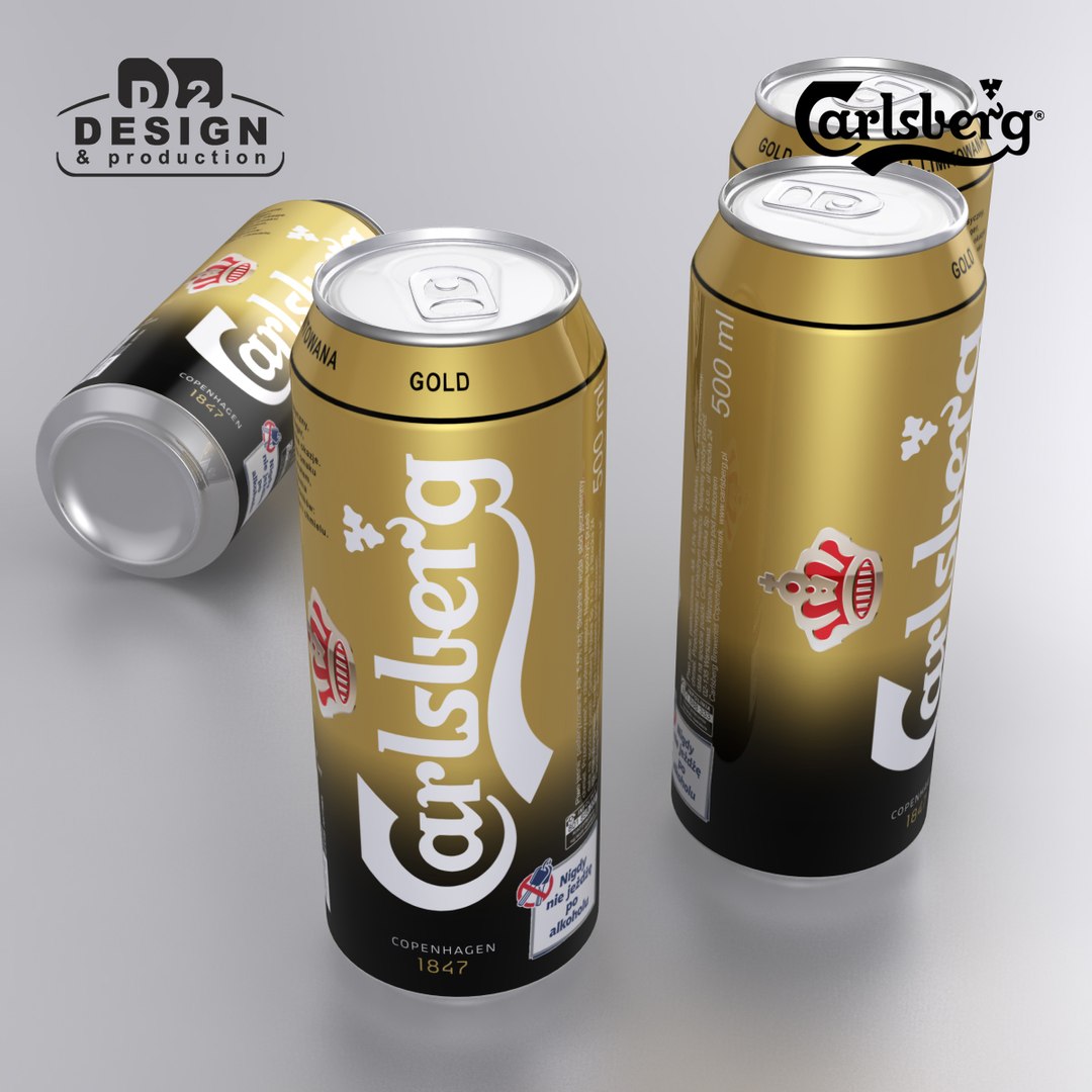Beer Carlsberg Gold 3d Max