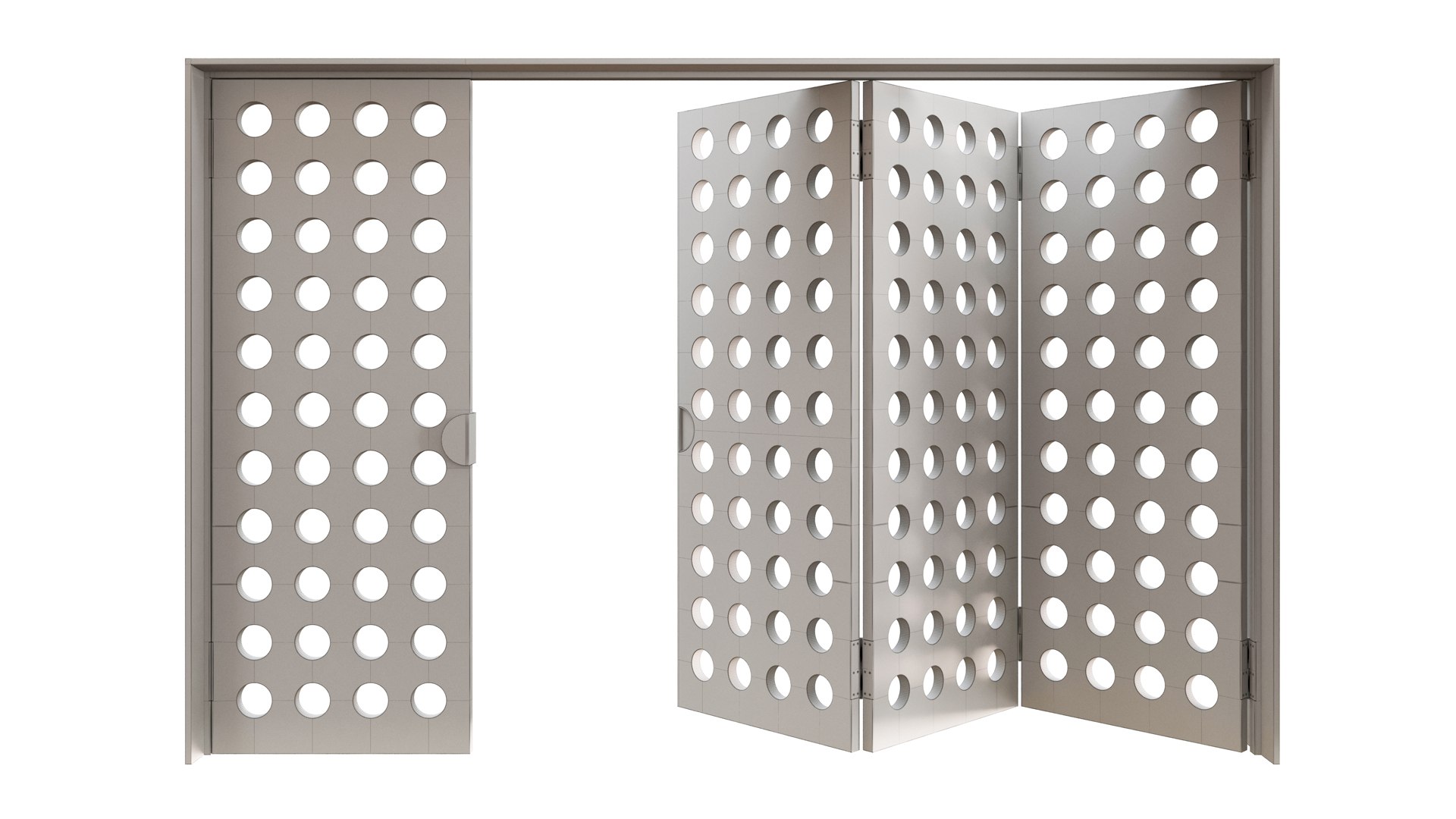 3D Interior Door 3 Accordion Model - TurboSquid 2157942