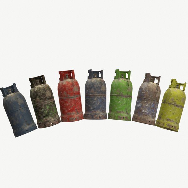 modelo 3d Botella de gas 2 PBR - TurboSquid 1652902