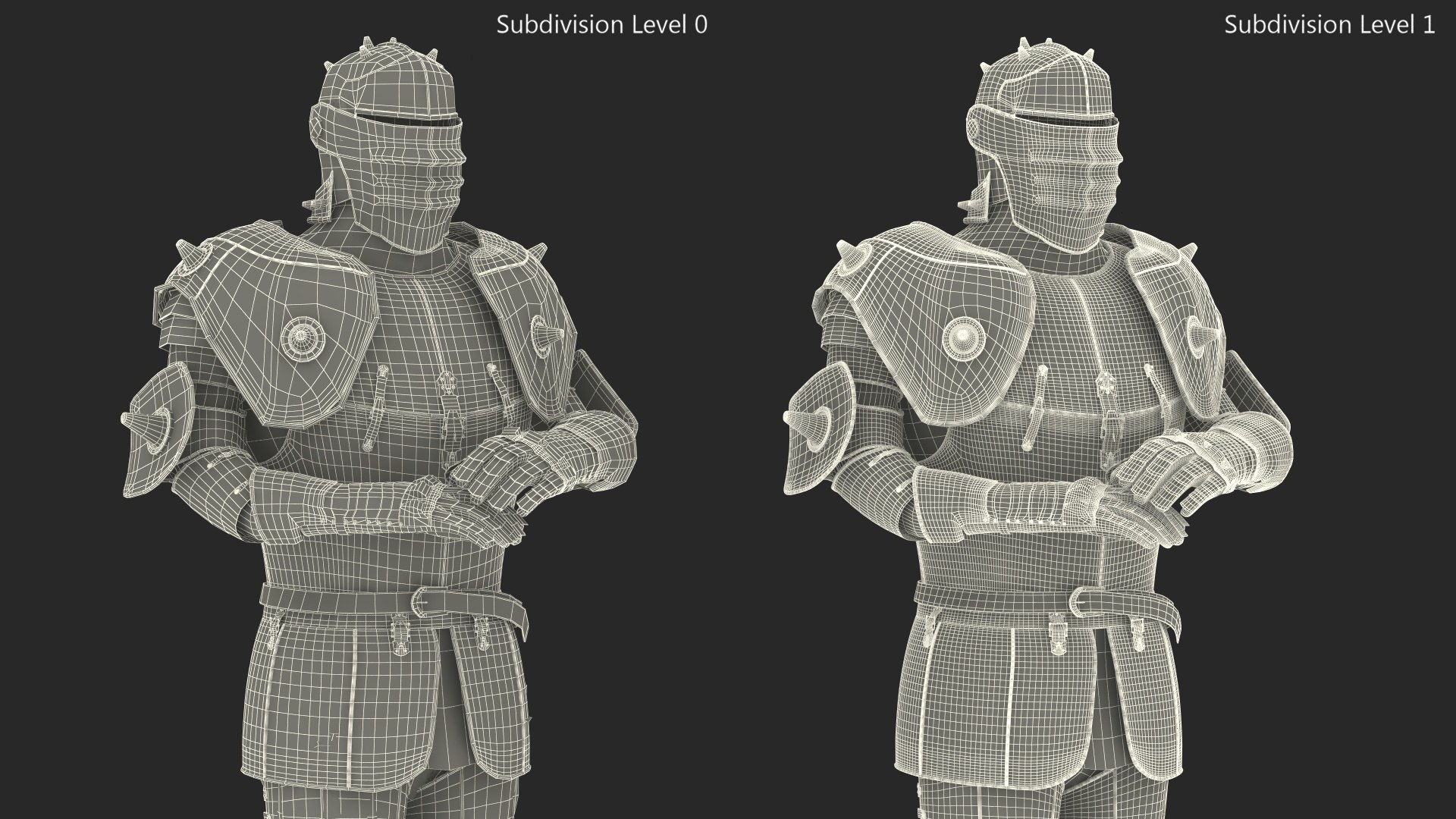 Medieval Knight Armor Suit With Intricate Patterns 3D Model ...