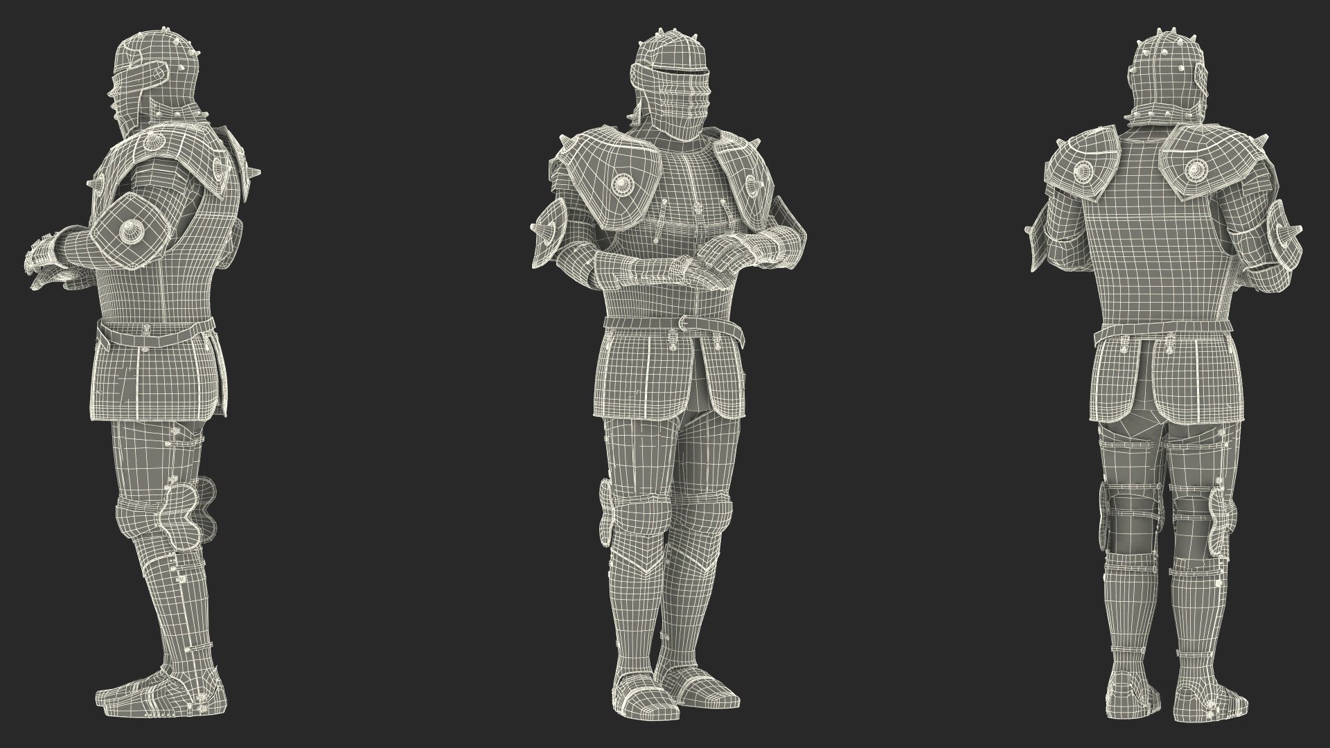 Medieval Knight Armor Suit With Intricate Patterns 3D Model ...