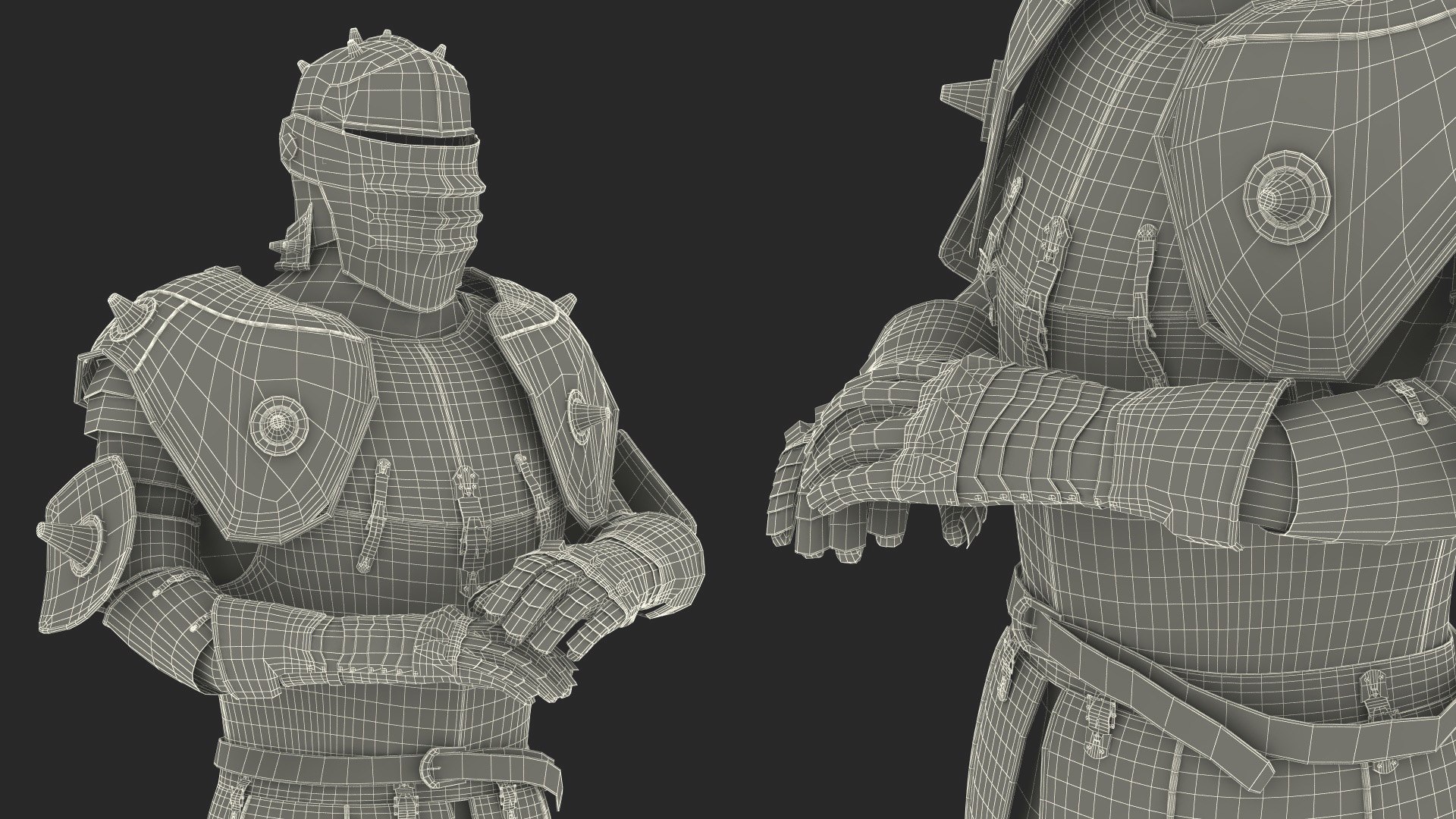 Medieval Knight Armor Suit With Intricate Patterns 3D Model ...