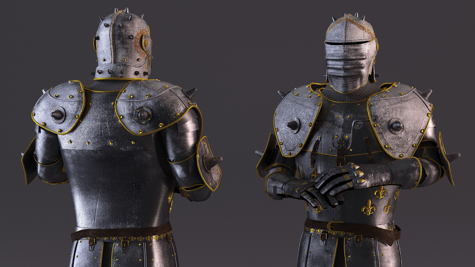 Medieval Knight Armor Suit With Intricate Patterns 3D Model ...