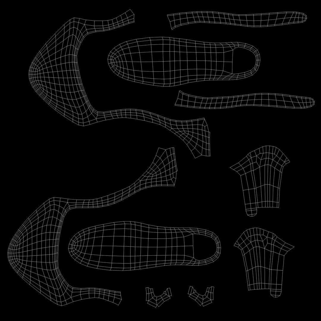 3D Frill Edge Retro Top Pencil Skirt Shoes Outfit - TurboSquid 1967935