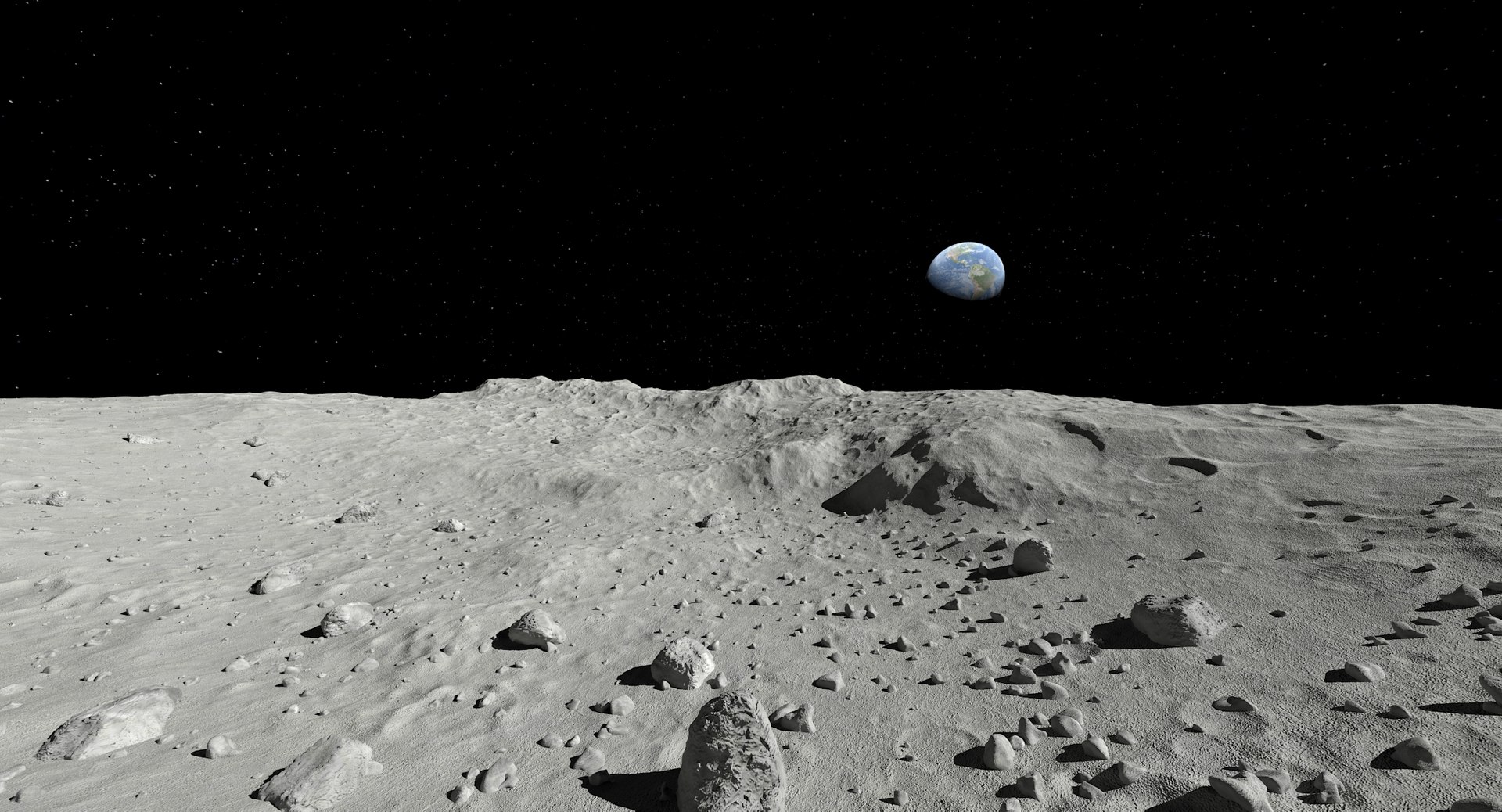 Moon Surface Scene 3D - TurboSquid 1433613