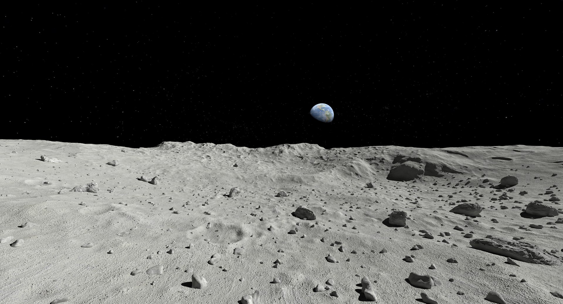 Moon Surface Scene 3D - TurboSquid 1433613