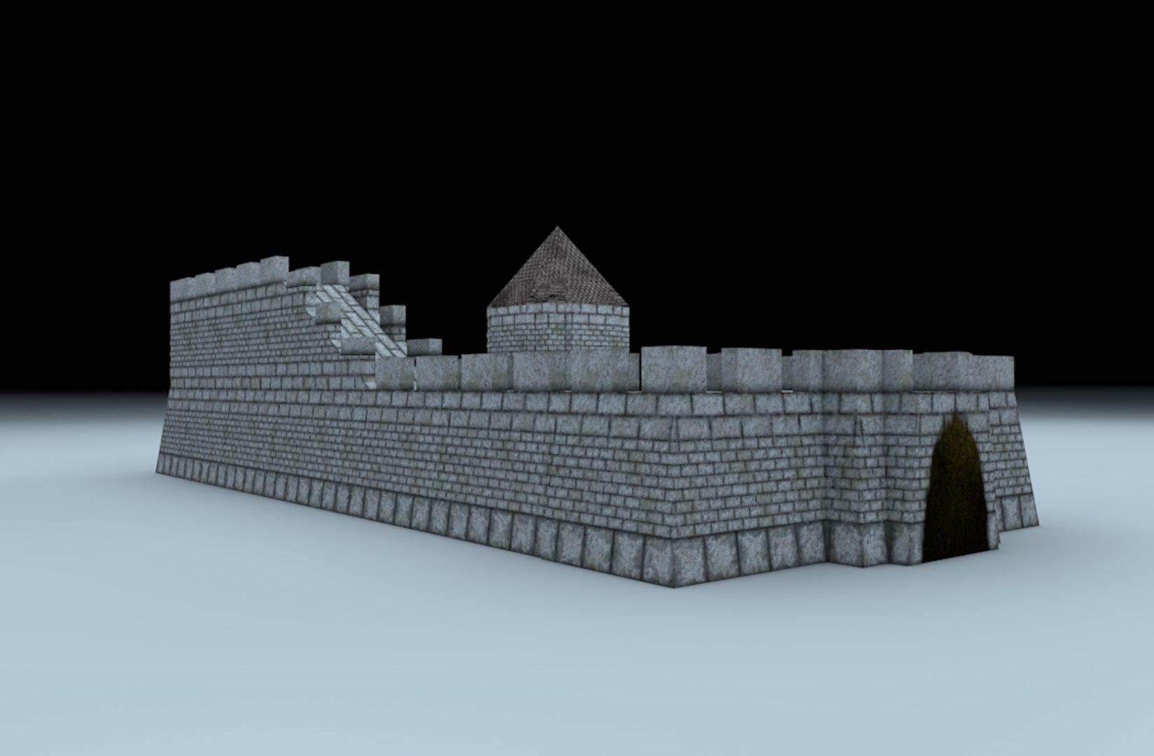 Set Medieval Walls 3d X