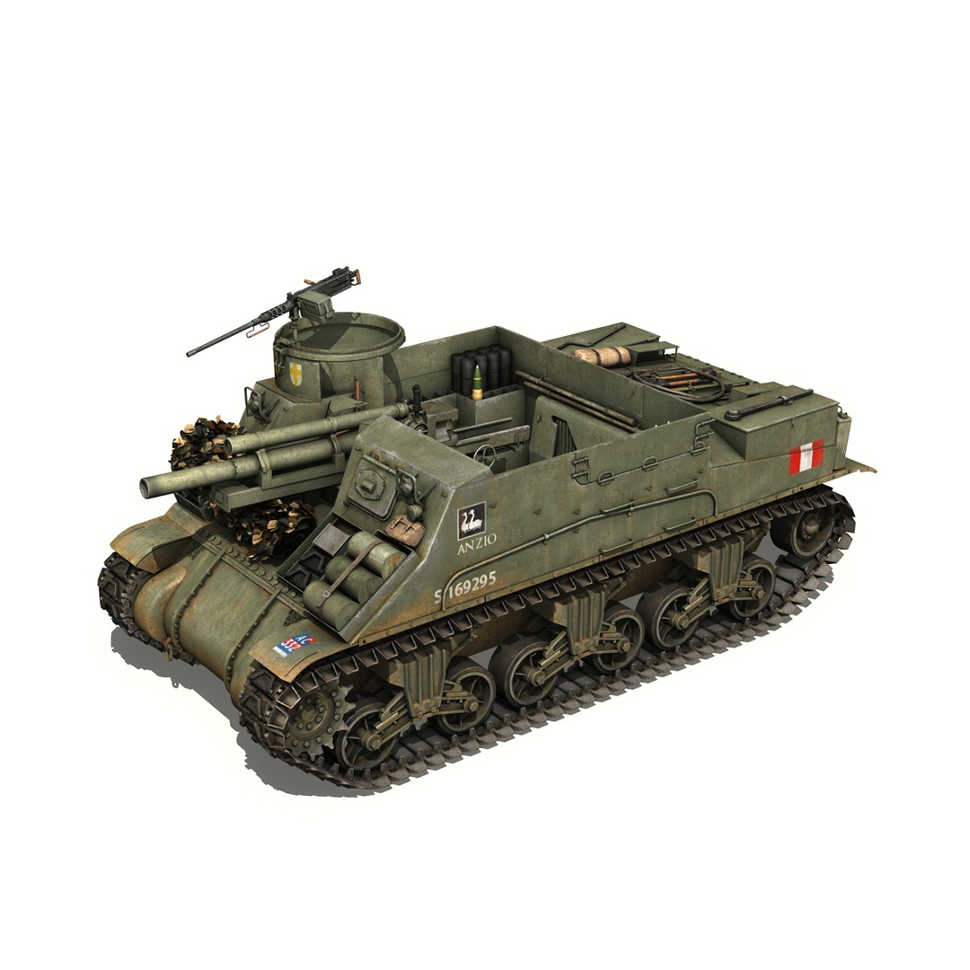 M7 Priest - Artillery 3d 3ds