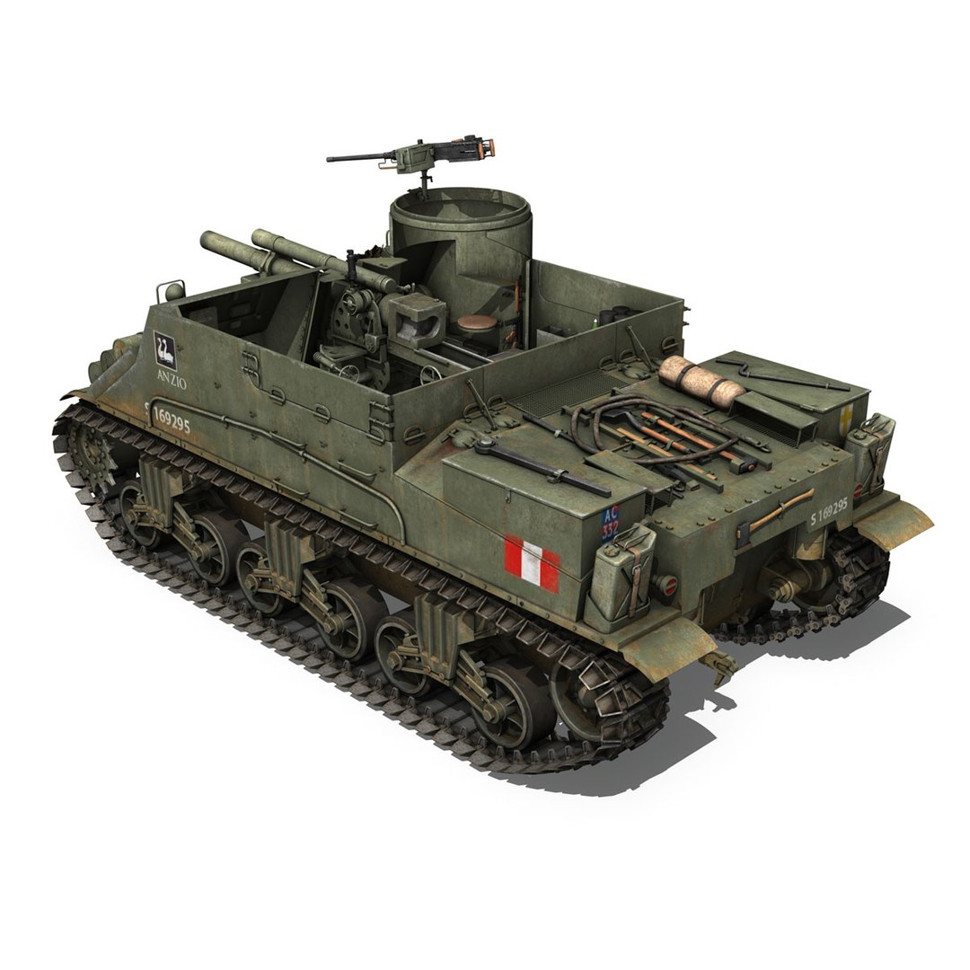 M7 Priest - Artillery 3d 3ds