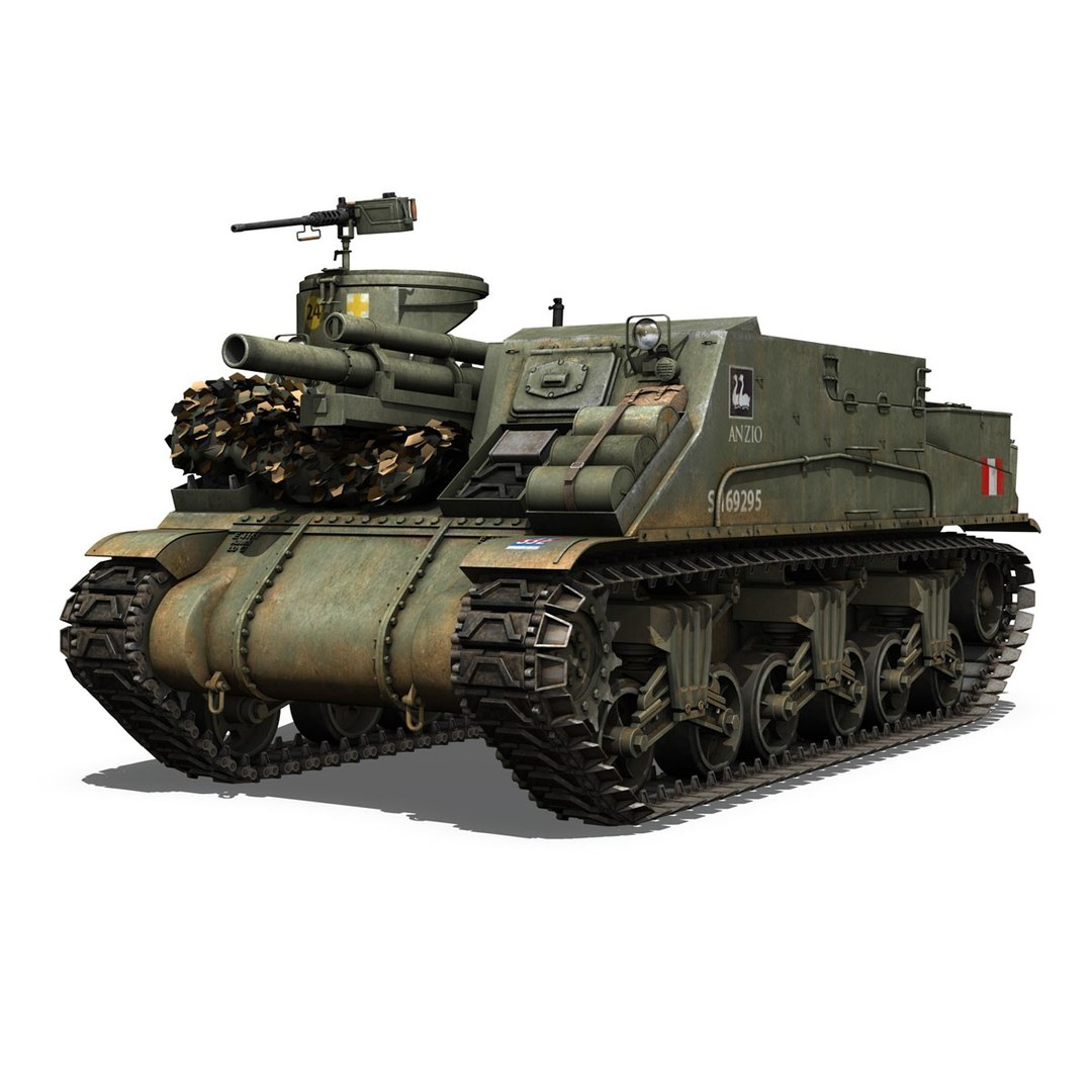 M7 Priest - Artillery 3d 3ds