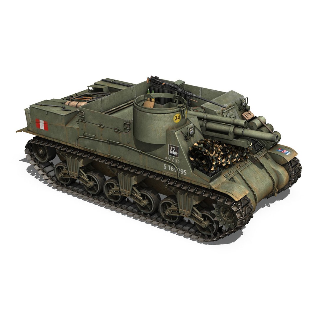 M7 Priest - Artillery 3d 3ds