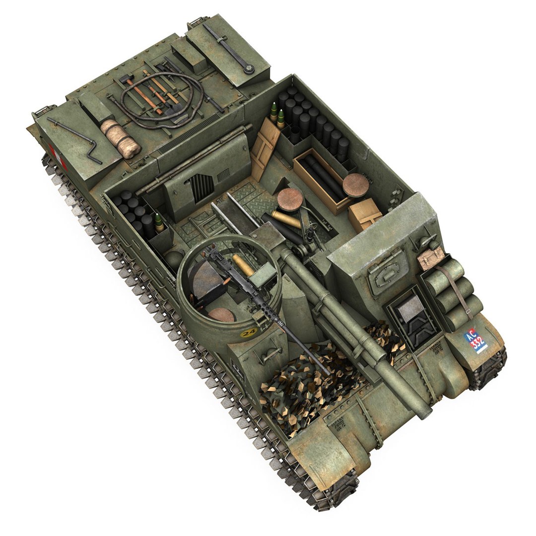 M7 Priest - Artillery 3d 3ds