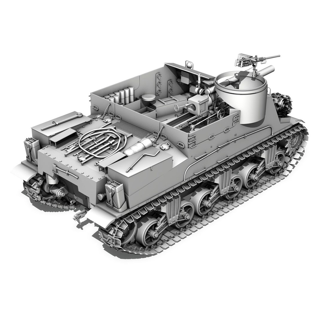 M7 Priest - Artillery 3d 3ds