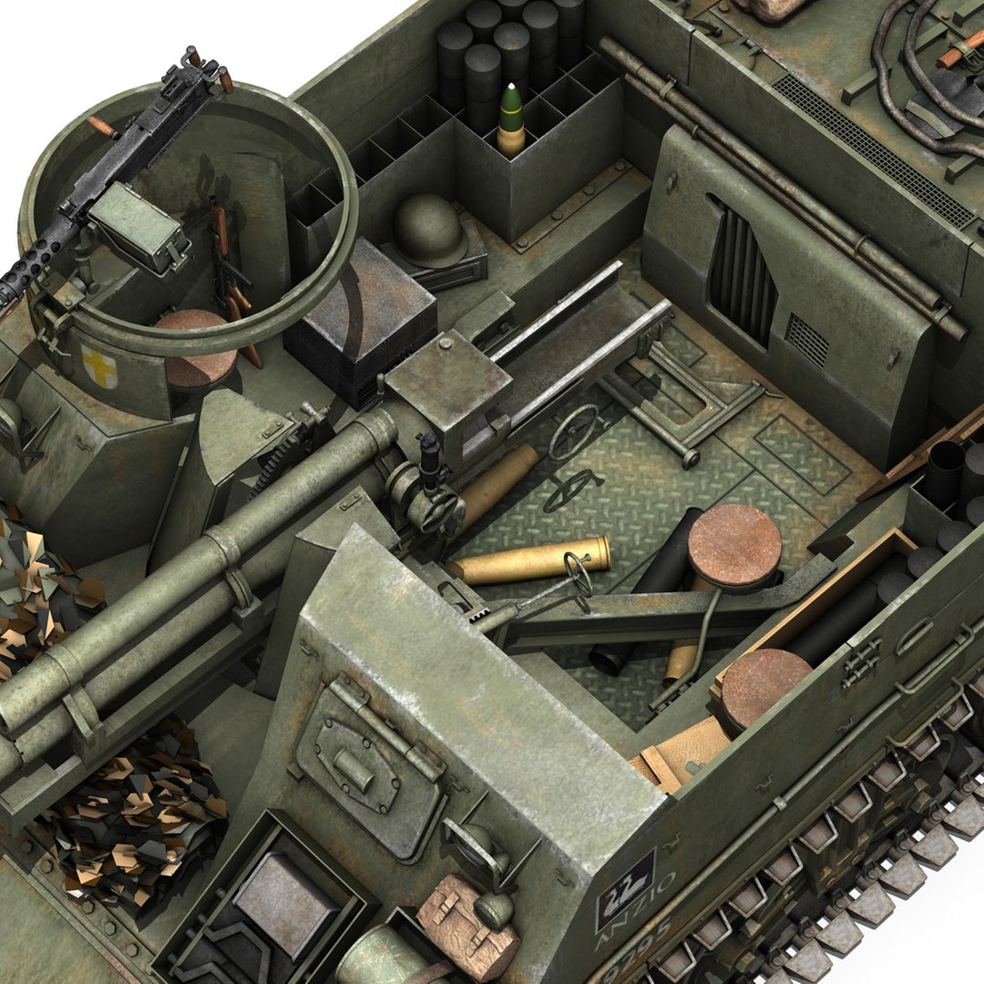 M7 Priest - Artillery 3d 3ds