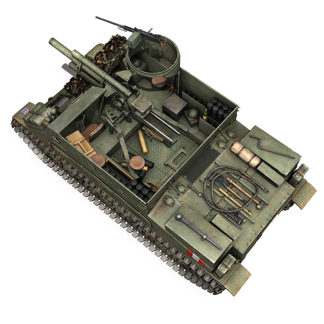 M7 Priest - Artillery 3d 3ds