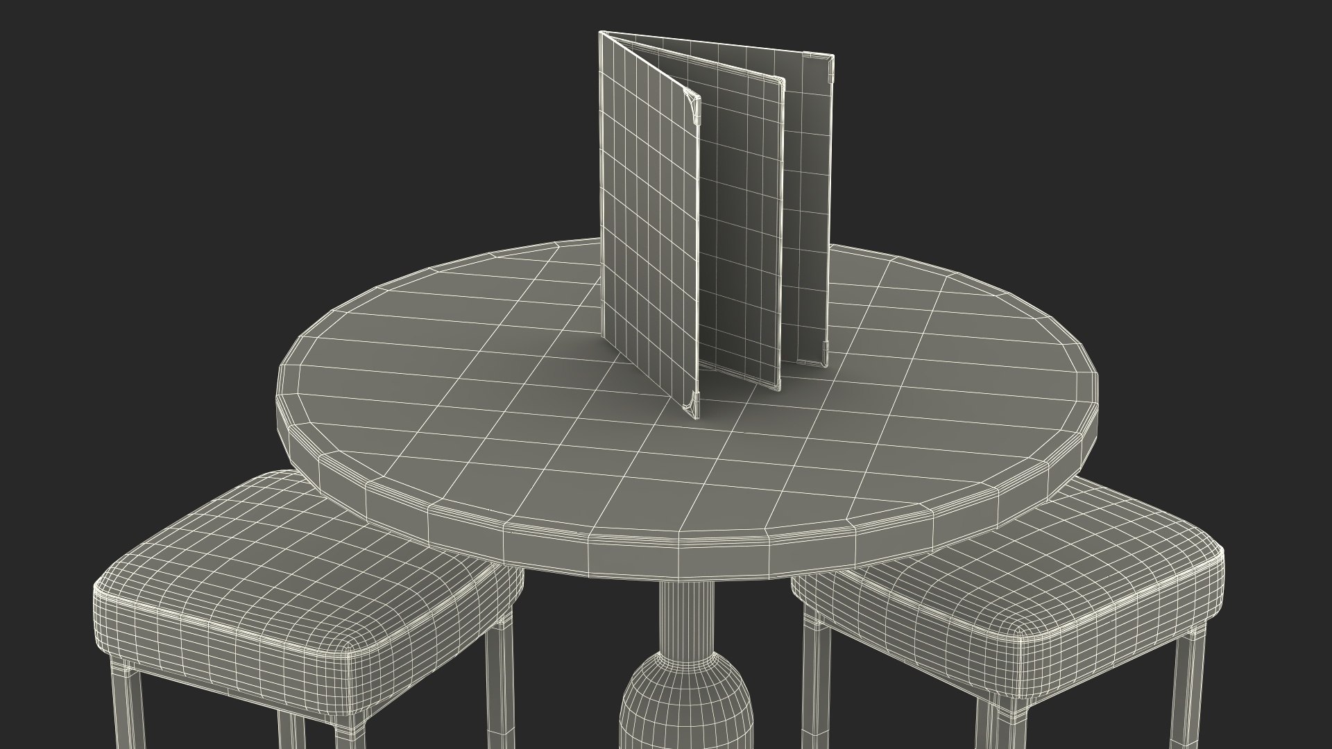 Restaurant High Table With Menu 3D Model - TurboSquid 2387179
