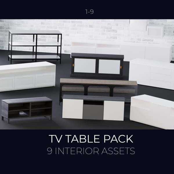 Tv table model - TurboSquid 1691892