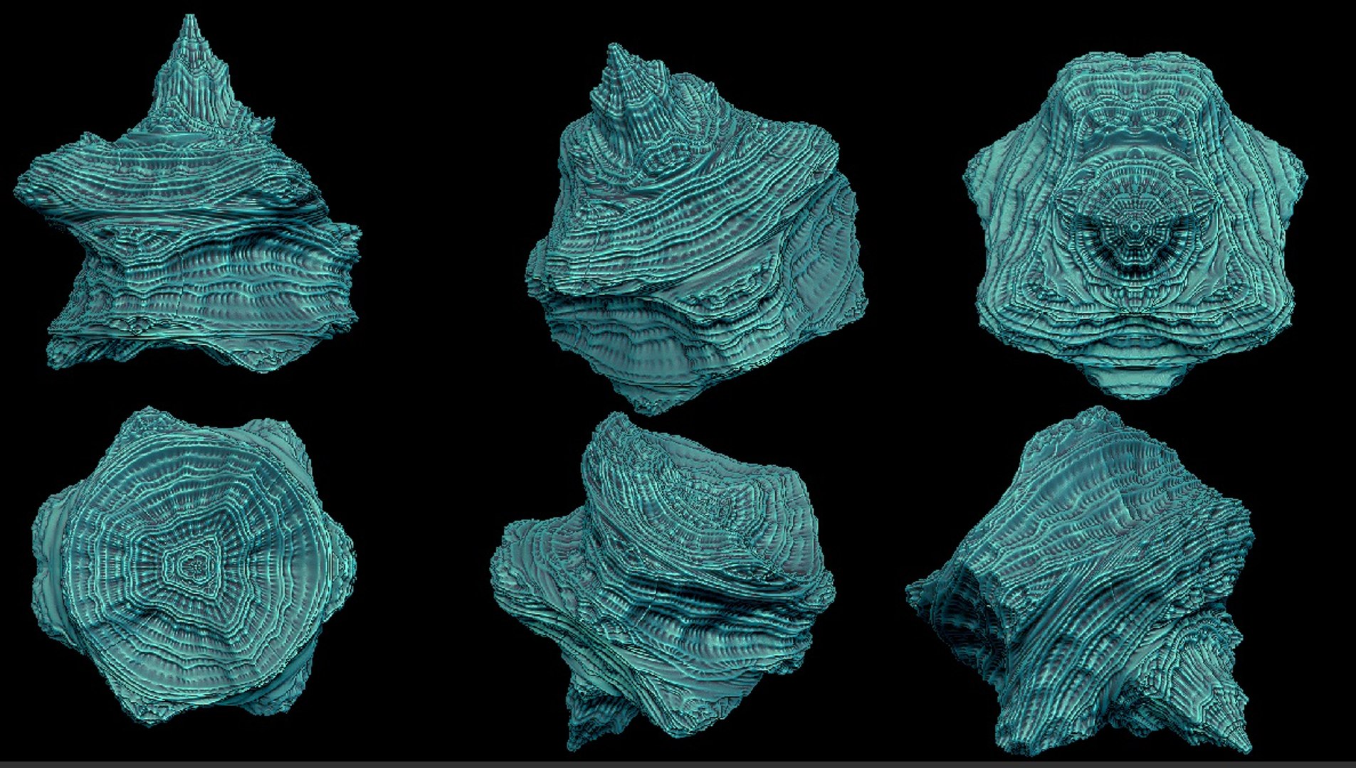 16 fractal shapes for 3d printing 3D model - TurboSquid 1874027