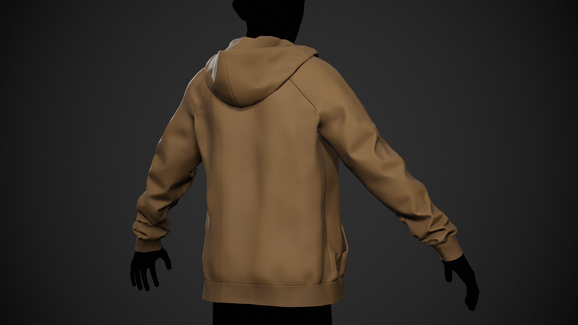 Brown Open Hoodie Style 1 3D Model - TurboSquid 2298447