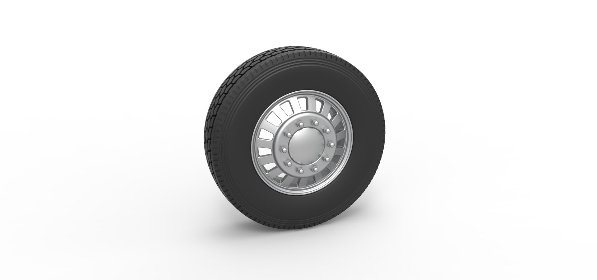 3D Diecast Front Custom Wheel Of Semi Truck Version 16 Scale 1 To 25 ...
