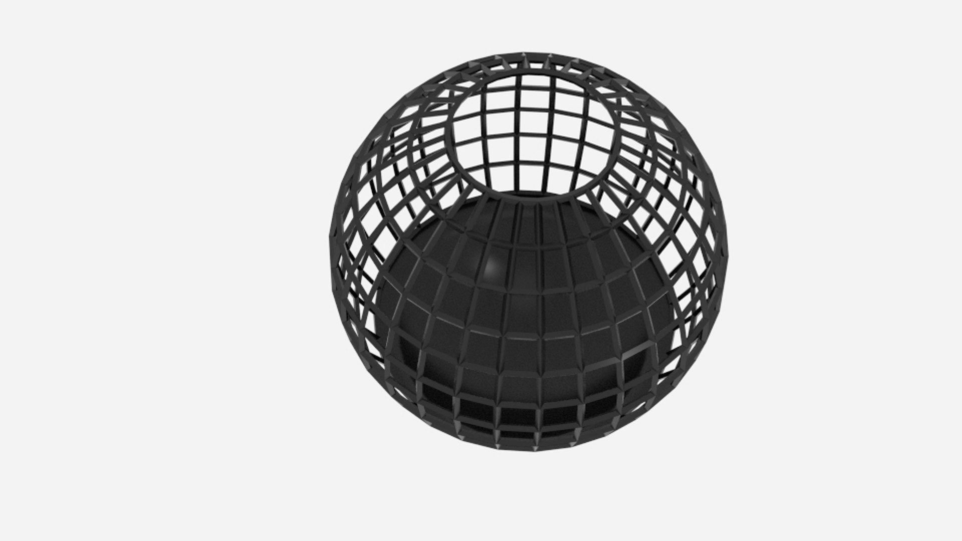 Wire Sphere Bin 3d Model